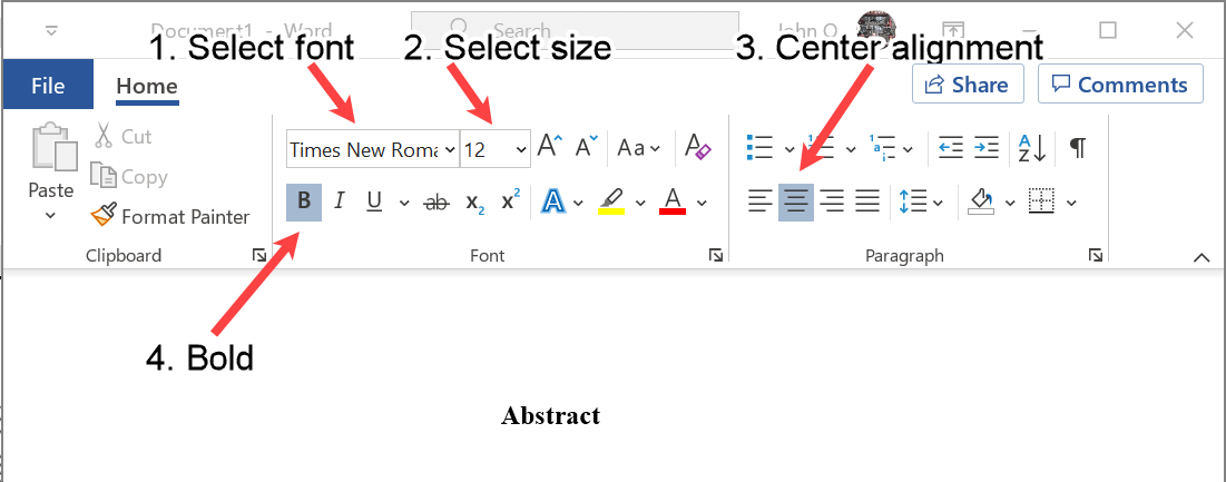 Abstract Page in APA Format: Easily Created Using Microsoft Word.