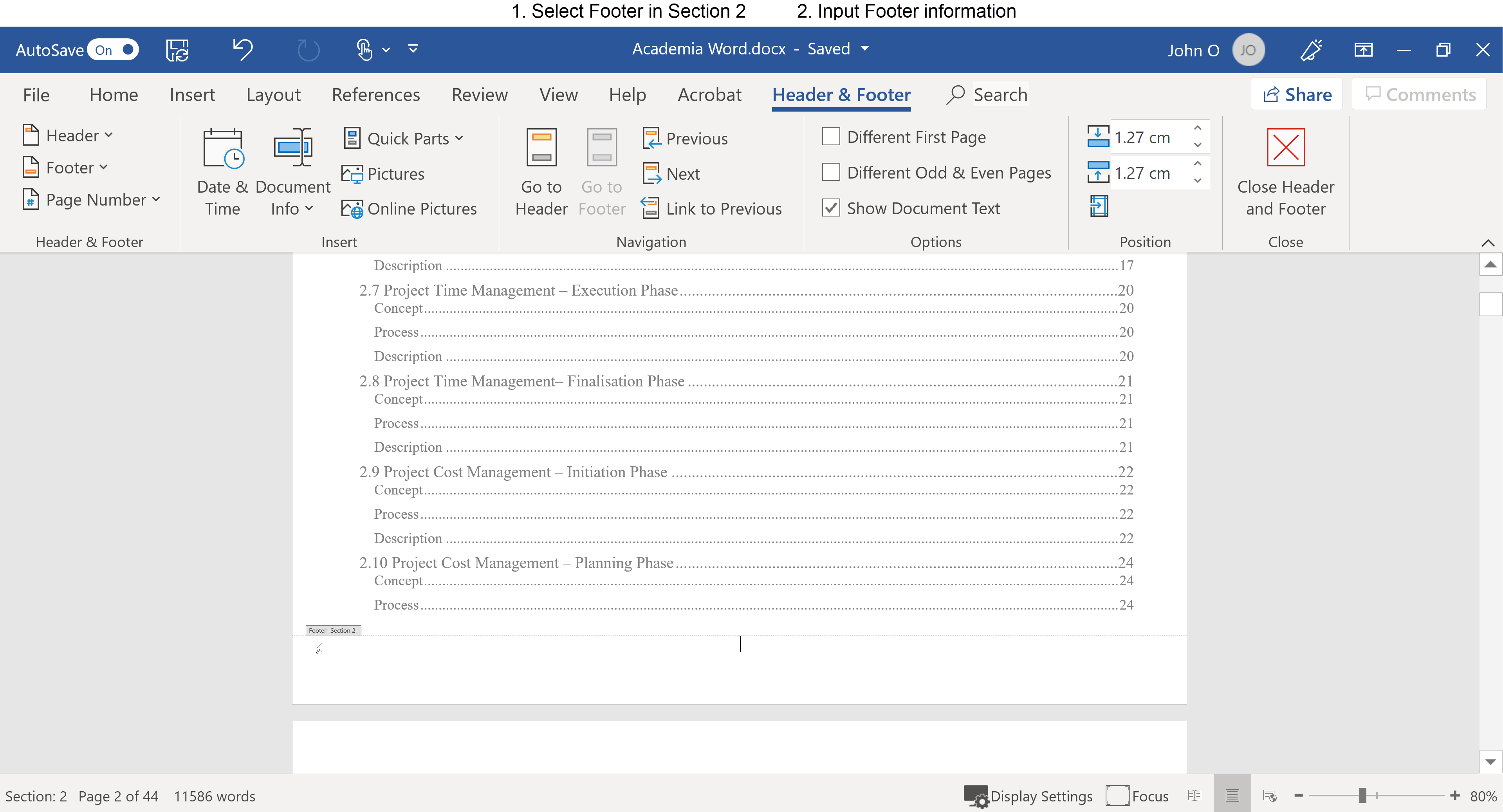 How To Create Individual Footers In Word How To Create Individual Footers In Word