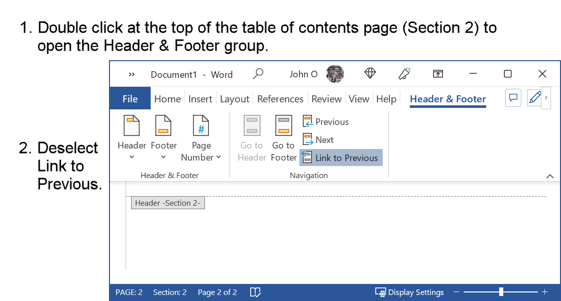 Create a table of contents with Roman numeral page numbers.